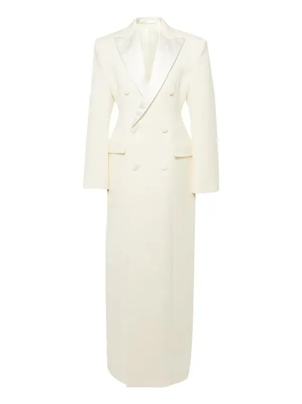 Wardrobe.NYC Double-breasted Wool Coat - White