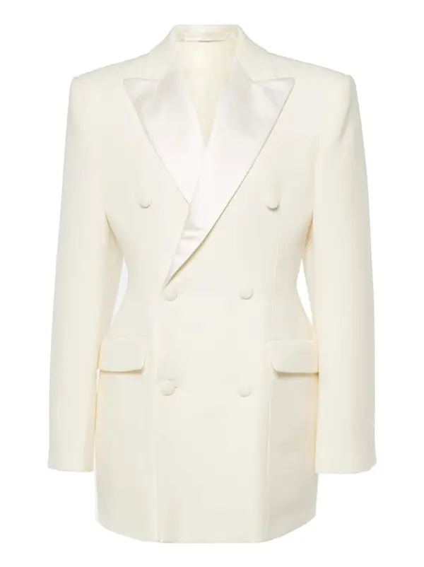 Wardrobe.NYC Wool Blazer Minidress - White