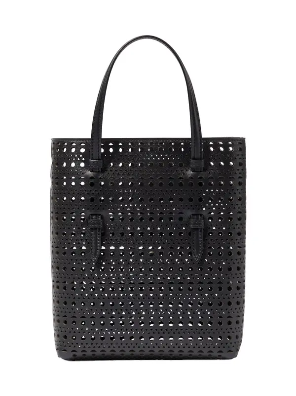 Alaïa Mina Ns Vienne Wave Leather Tote Bag - Black