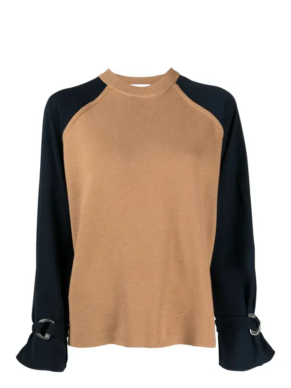 3.1 Phillip Lim Two-tone Merino Wool Jumper - Brown