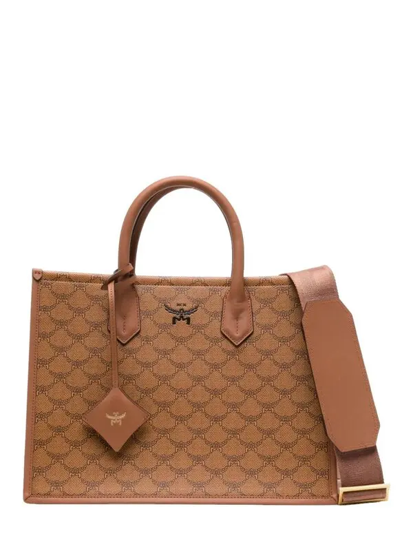Mcm Medium Lauretos Tote Bag - Brown