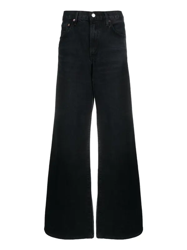 AGOLDE Clara Wide-leg Jeans - Black