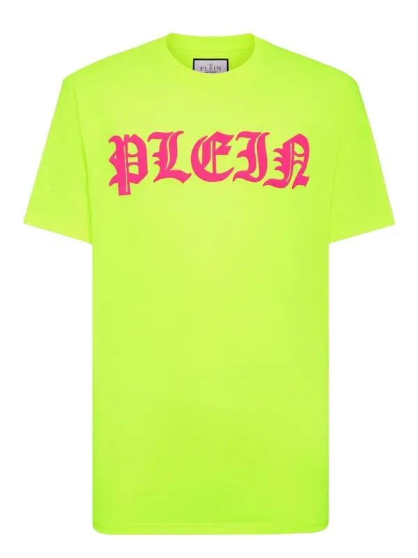 Philipp Plein Gothic Plein Cotton T-shirt - Yellow
