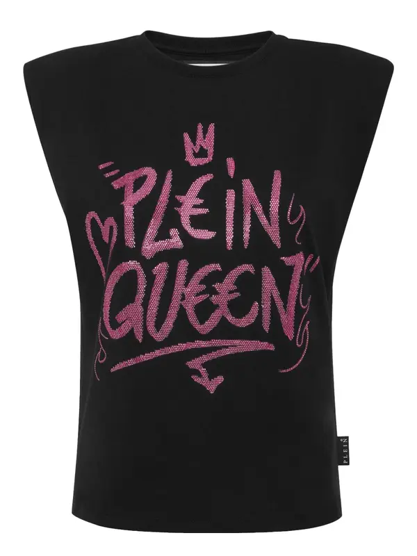 Philipp Plein Pure Crystals-embellished Sleeveless T-shirt - Black