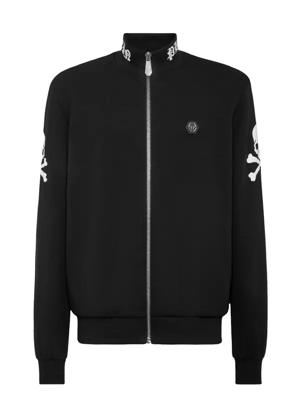 Philipp Plein Embroidered Bomber Jacket - Black