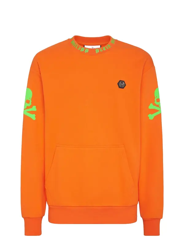 Philipp Plein Graphic-print Cotton Sweatshirt - Orange