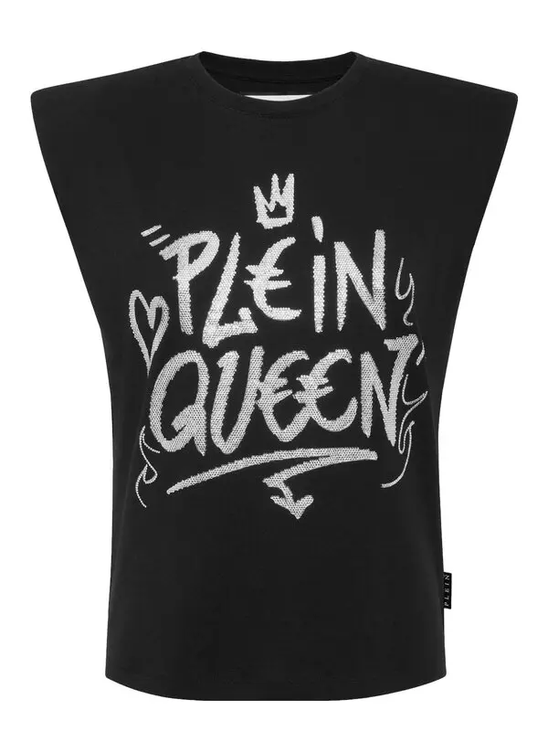 Philipp Plein Crystal-embellished Tank Top - Black