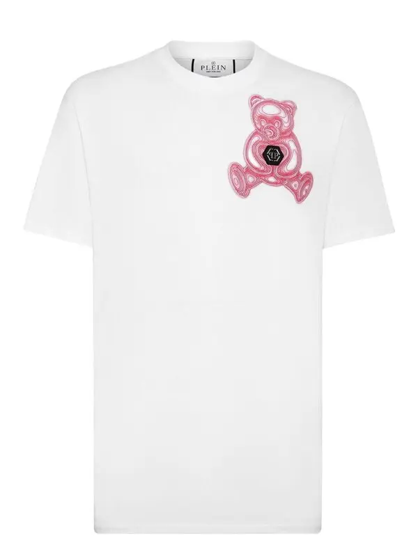 Philipp Plein Teddy Bear-print Cotton T-shirt - White