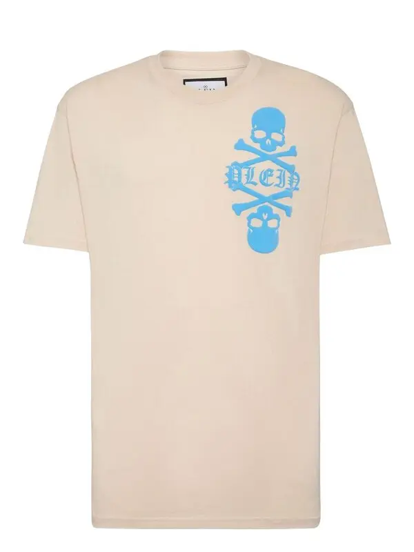 Philipp Plein Skull-print Cotton T-shirt - Neutrals