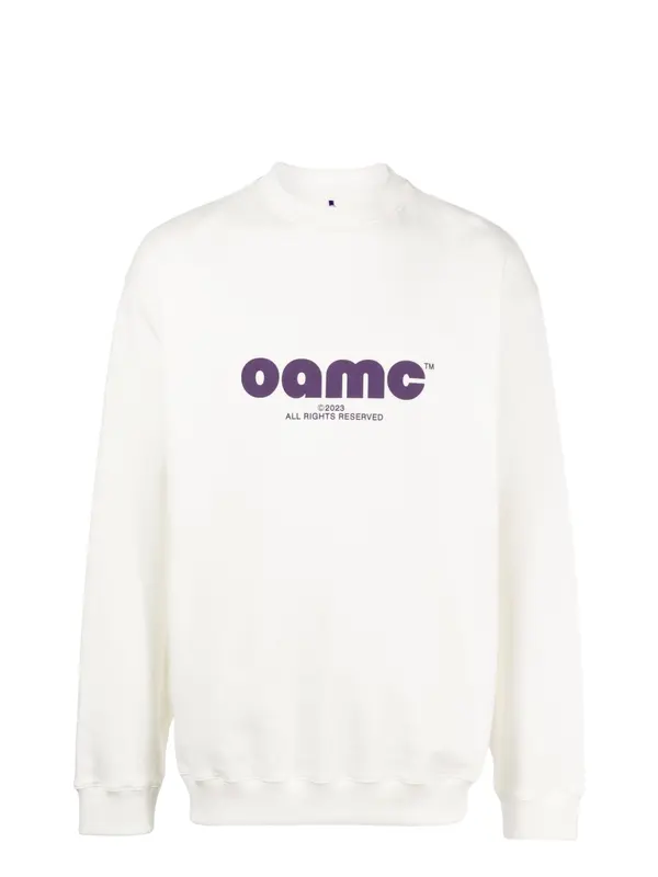 OAMC Logo-print Crew-neck Sweatshirt - White