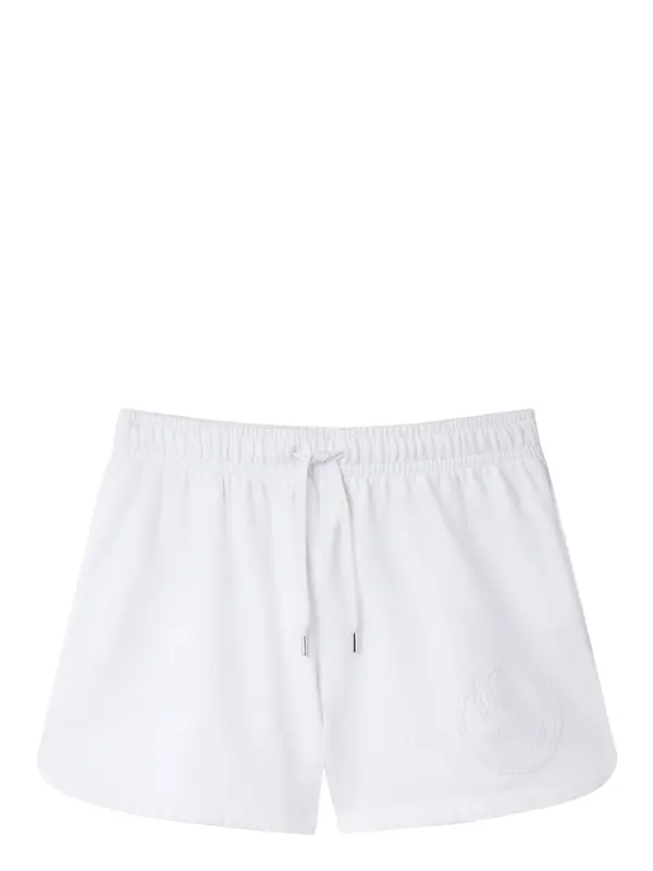 Stella McCartney S-wave Jersey Drawstring Shorts - White