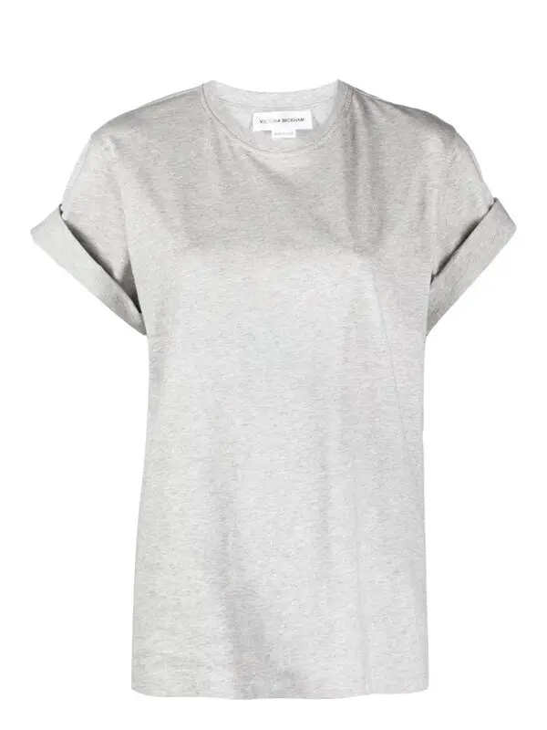 Victoria Beckham Mélange Cotton T-shirt - Grey