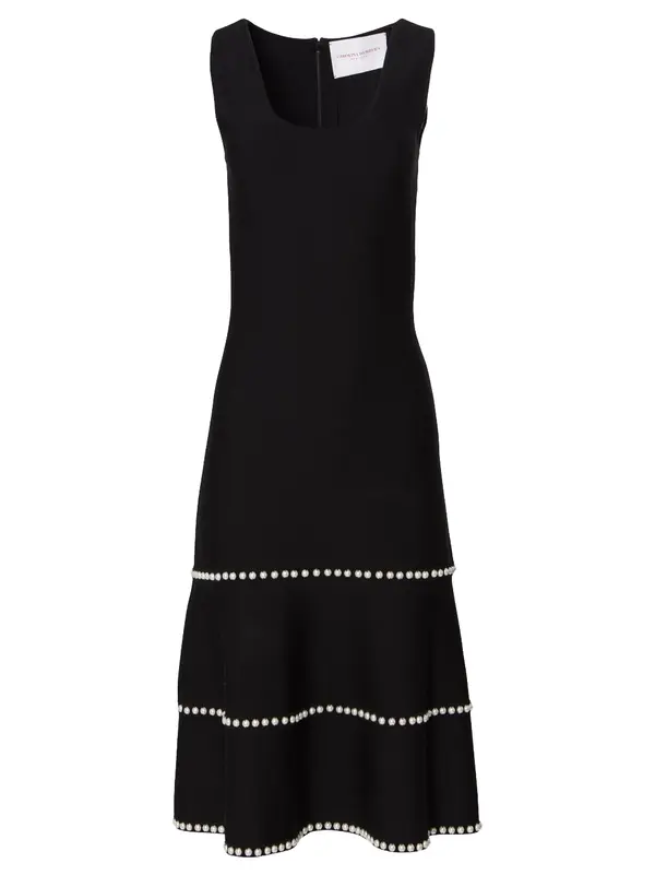Carolina Herrera Scoop-neck Midi Dress - Black