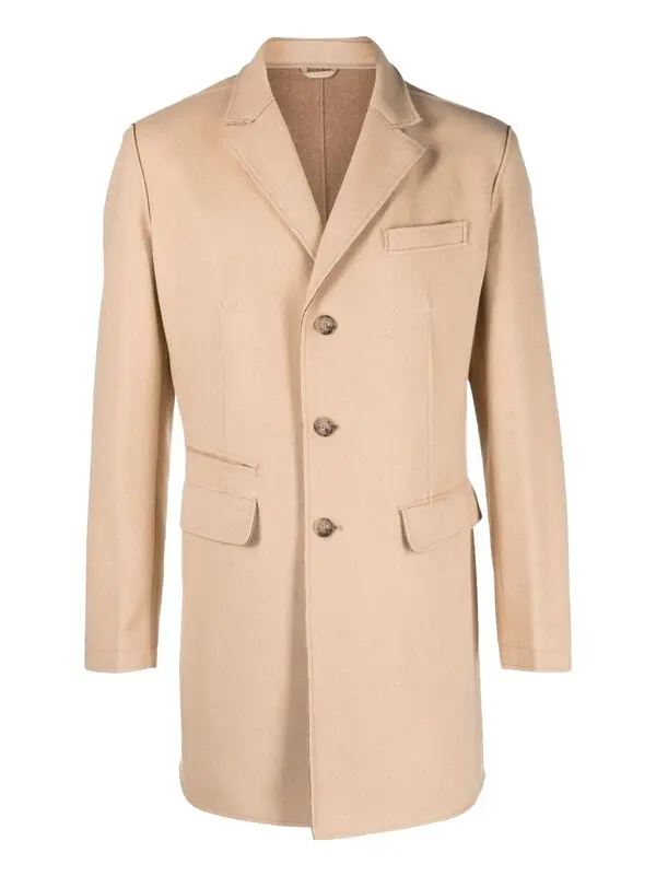Karl Lagerfeld Exposed-seam Single-breasted Midi Coat - Neutrals