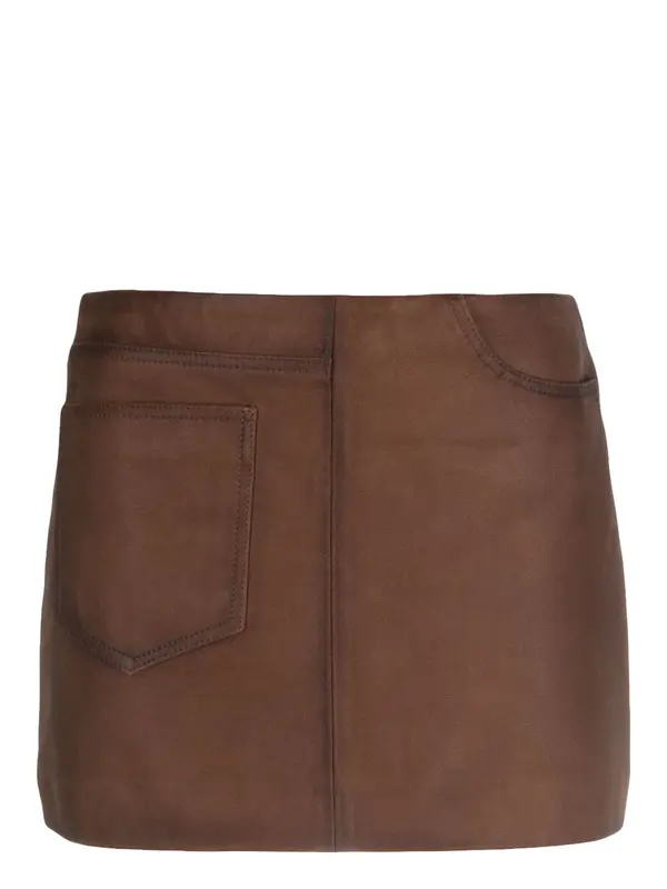 MANOKHI Low-rise Mini Skirt - Brown