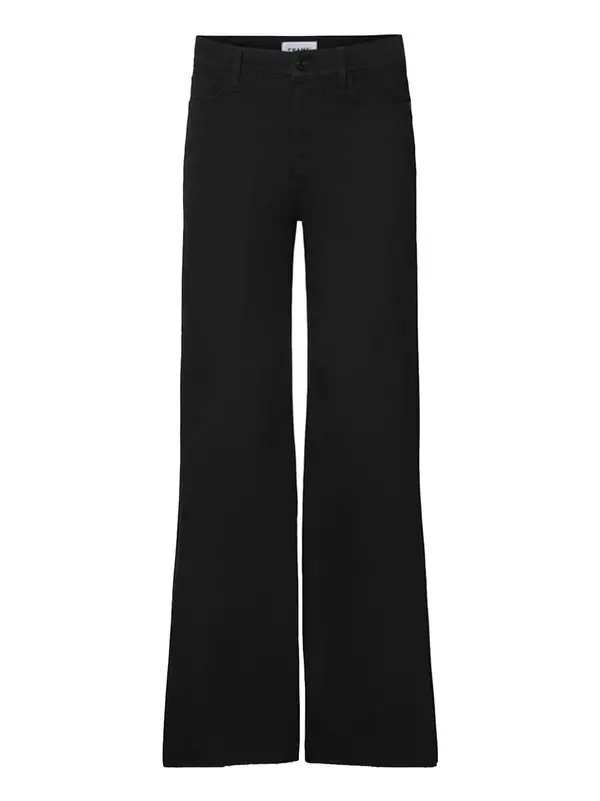 FRAME Le Palazzo High-rise Wide-leg Jeans - Black