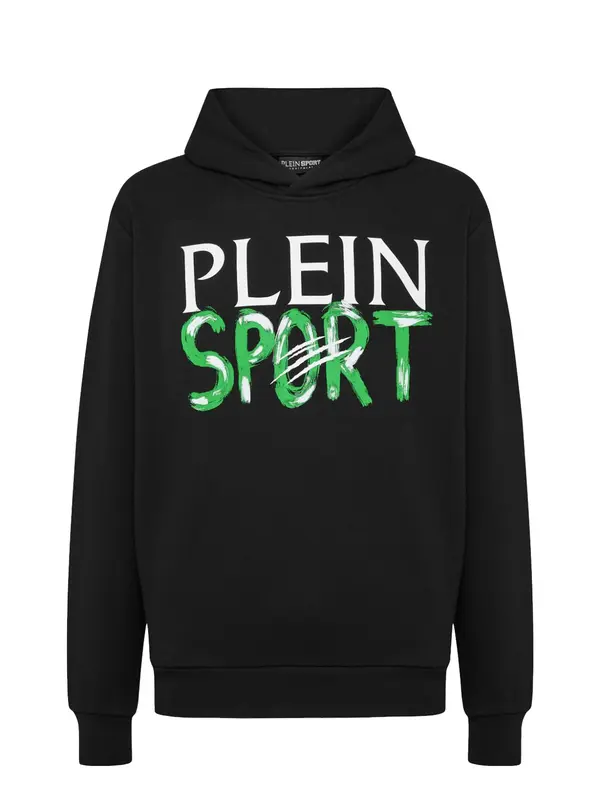 PLEIN SPORT Logo-print Hoodie - Black