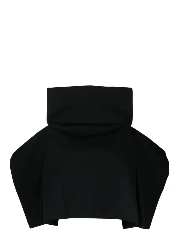 Comme Des Garçons Draped Wool Cape - Black