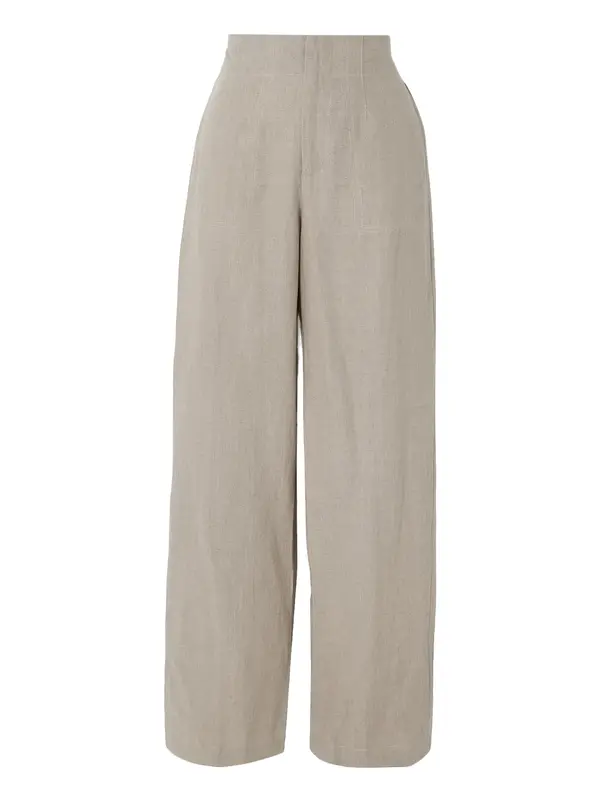 Faithfull The Brand Net Sustain Isotta Linen Straight-leg Pants - Neutrals
