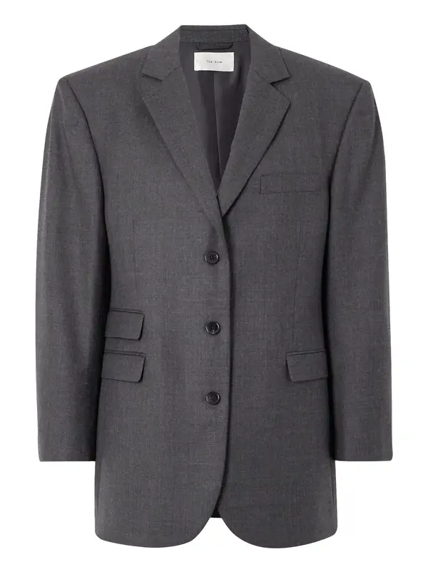 THE ROW Ule Wool-twill Blazer - Gray