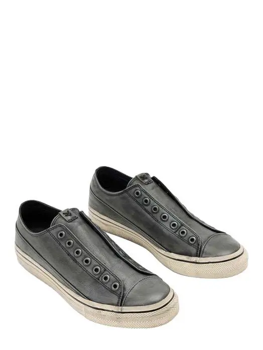 John Varvatos Laceless Low Top Sneaker - Steel Grey