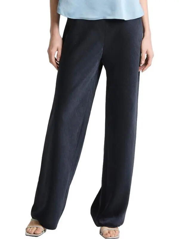 Vince Fluid High-waist Straight-leg Pants - Coastal