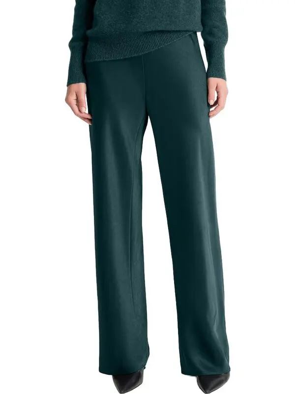 Vince Fluid High-waist Straight-leg Pants - Juniper