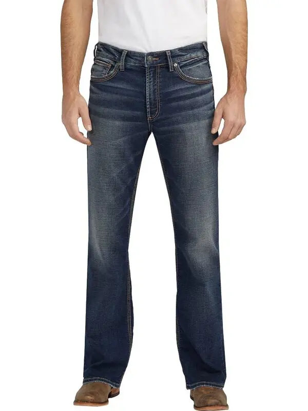 SILVER JEANS CO. Zac Relaxed Fit Straight Leg Jeans - Indigo