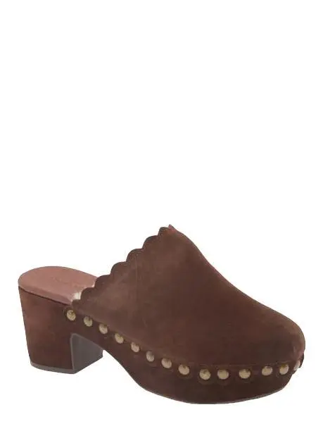 CHOCOLAT BLU Gareth Platform Mule - Chocolate Suede-shearling