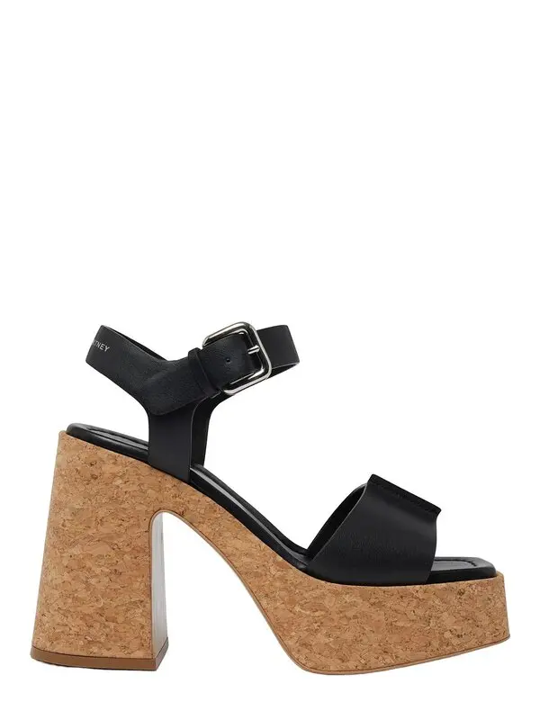 Stella McCartney Skyla Buckled Platform Sandals - Black