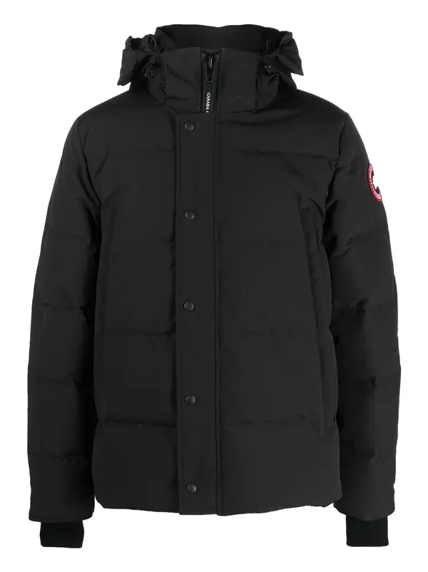 Canada Goose Wyndham Hooded Quilted Coat - Black