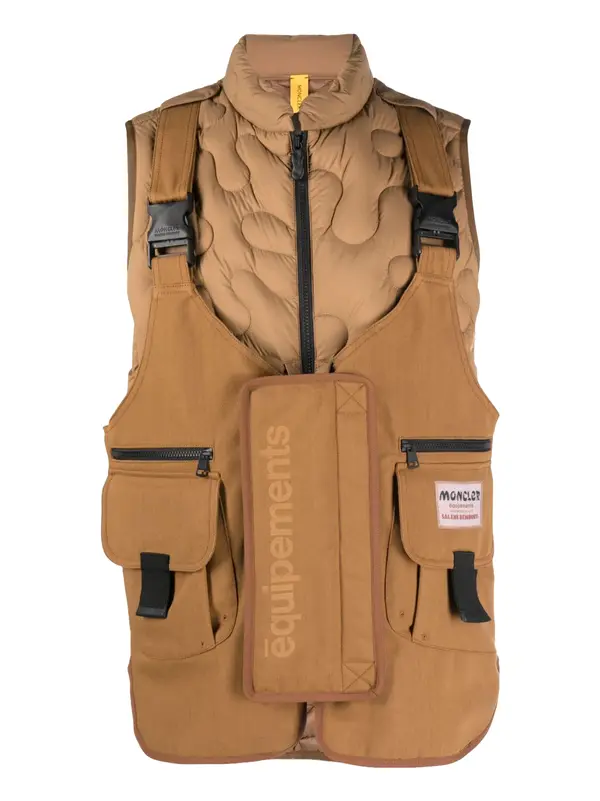 Moncler X Salehe Bembury Sierpinski Layered Gilet - Brown