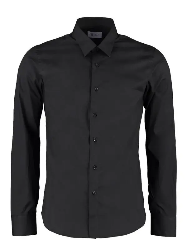 THE (ALPHABET) The Stretch Cotton Shirt - Black