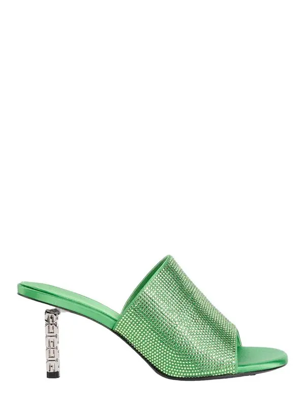 Givenchy G Cube Strass Mules - Green