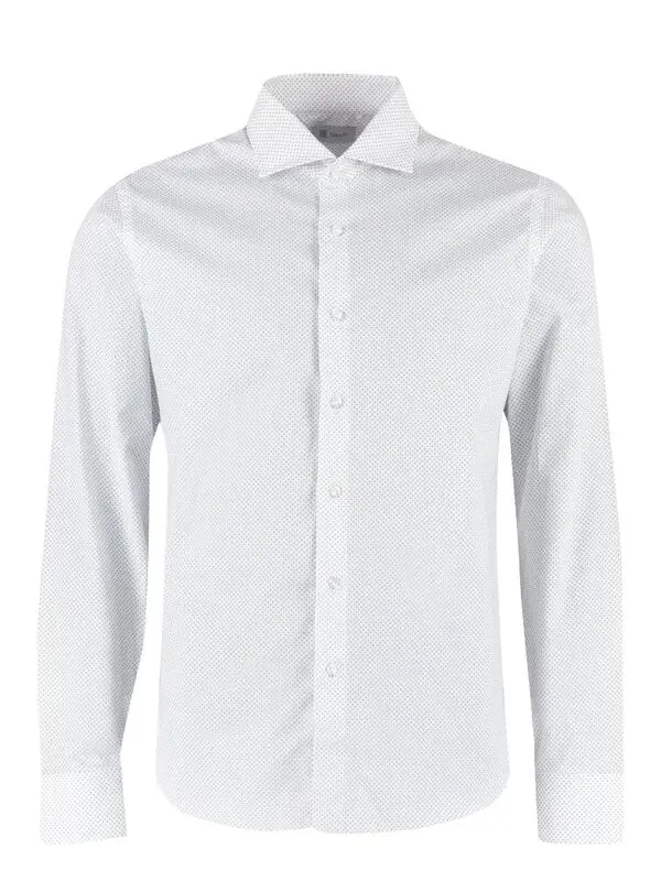 THE (ALPHABET) The Printed Cotton Shirt - White