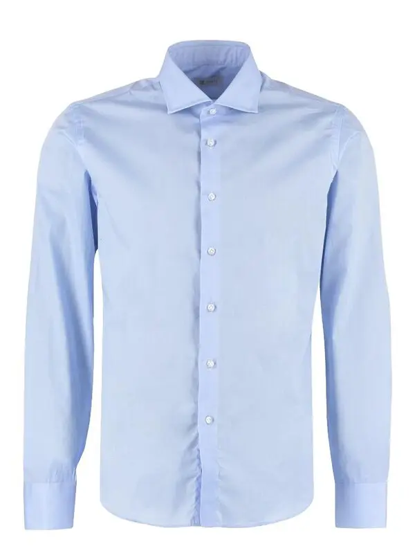 THE (ALPHABET) The Stretch Cotton Shirt - Blue