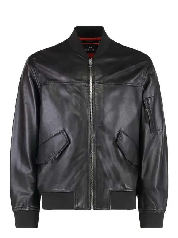 Paul Smith Leather Jacket - Black