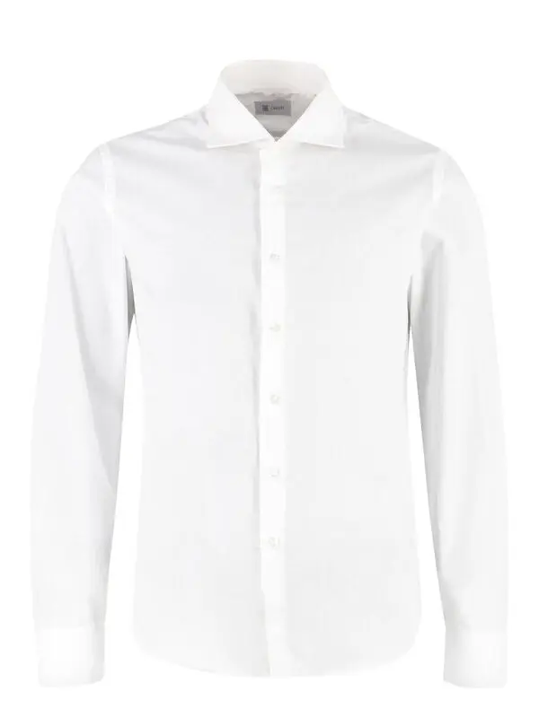 THE (ALPHABET) The Stretch Cotton Shirt - White
