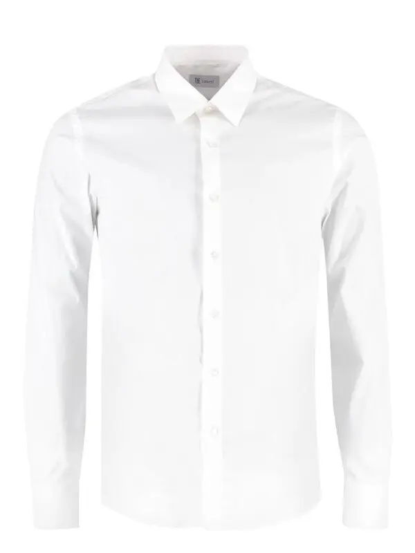 THE (ALPHABET) The Stretch Cotton Shirt - White