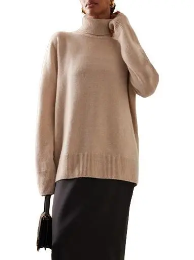 THE ROW Stepny Oversized Turtleneck Sweater - Neutral