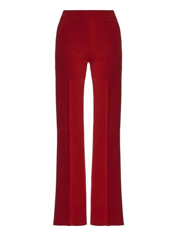 HIGH SPORT Jules Straight Leg Knit Pants - Red