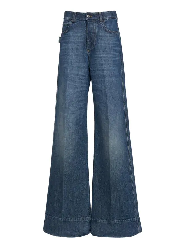 Bottega Veneta Rigid High-rise Flared-leg Jeans - Medium Wash