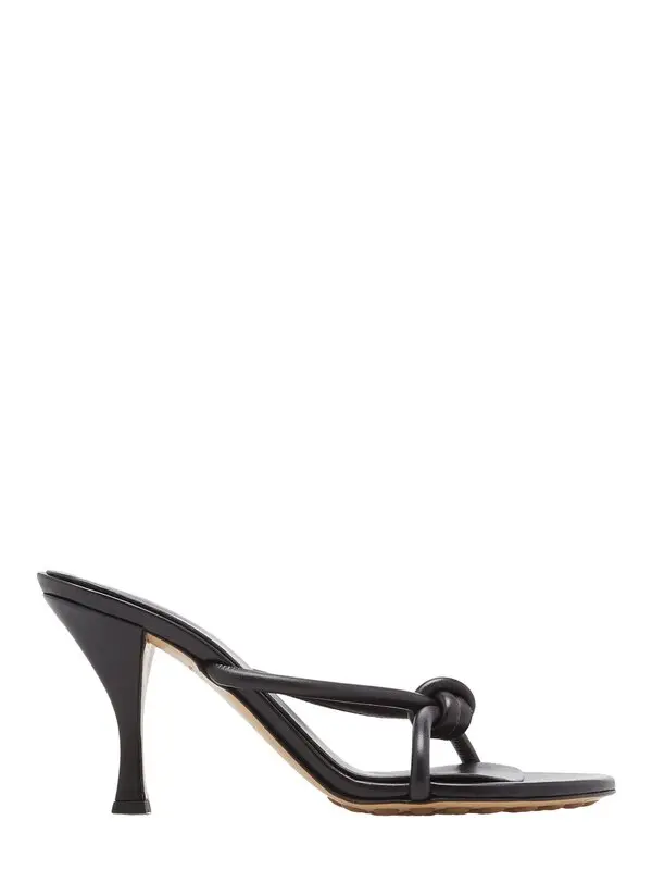 Bottega Veneta Blink Leather Sandals - Black