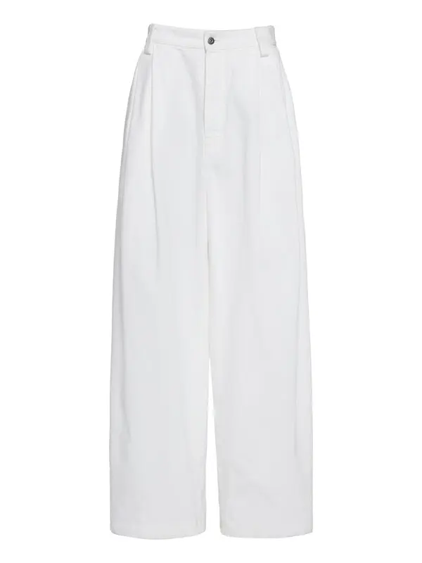 Bottega Veneta Pleated Wide-leg Trousers - White