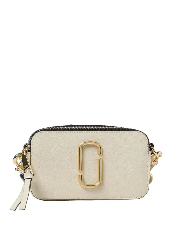 Marc Jacobs Snapshot Saffiano Leather Bag - Beige
