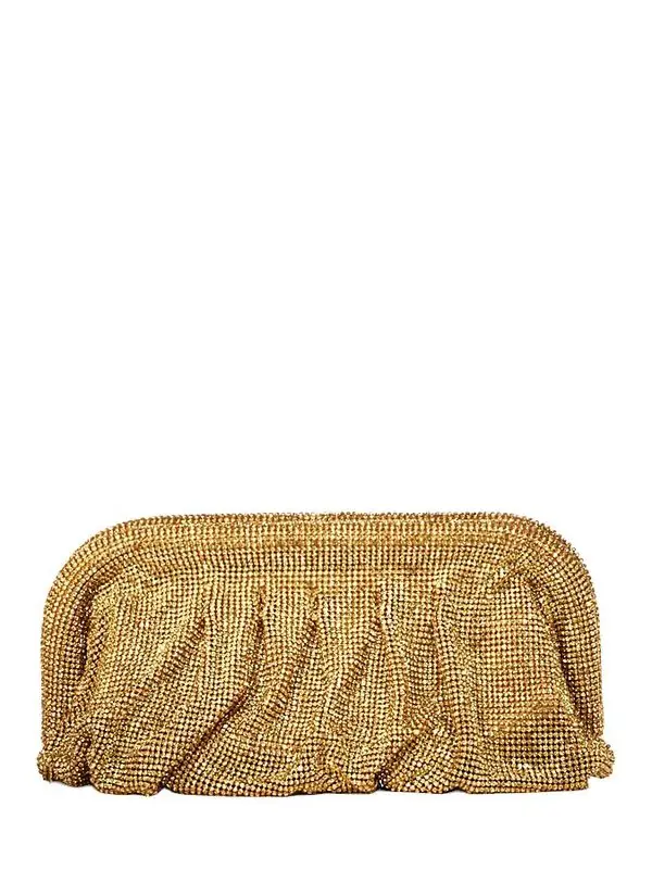 Aqua Irina Evening Clutch - Gold