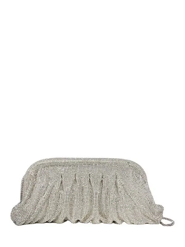 Aqua Irina Evening Clutch - Silver