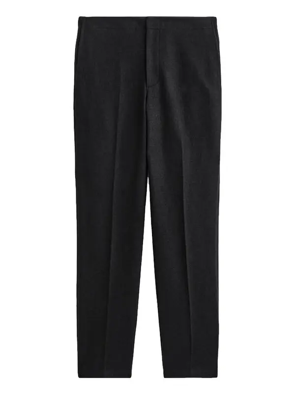 Cos Elasticated Boiled-wool Pants - Black