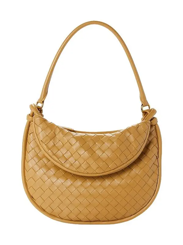 Bottega Veneta Medium Gemelli Intrecciato Shoulder Bag - Dark Praline/brass
