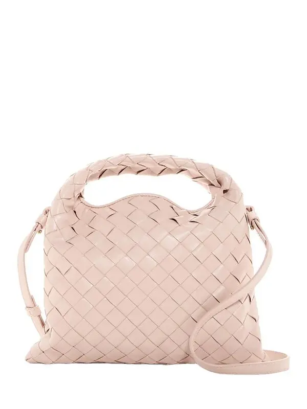 Bottega Veneta Mini Hop Intrecciato Shoulder Bag - Lotus